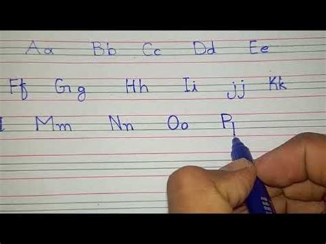 How To Write English Capital Small Letters Abcd Cursive Writing A To