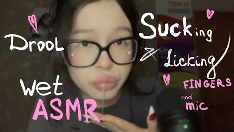 Asmr Wet Sucking And Licking Finger And Mic A Lot Of Drool Moans Eye Contact 👅💦 🏻 1343 Lezzy