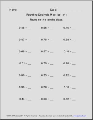 Rounding Decimals Worksheets Free Math Worksheets Rounding Decimals