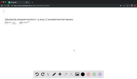 solved calculate the composite functions f ∘g and g ∘f and determine their domains f x 1 x