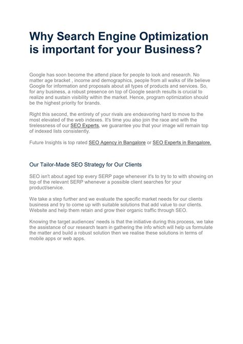 Why Search Engine Optimization Is Important For Your Business By