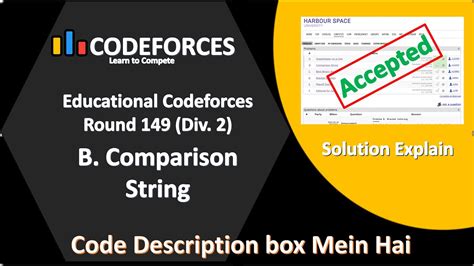 B Comparison String Educational Codeforces Round 149 Div 2