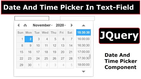 how to add date and time picker to an input field using jquery youtube