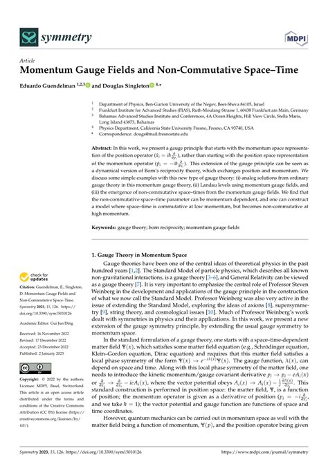 pdf momentum gauge fields and non commutative space time