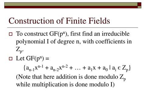 ppt finite fields powerpoint presentation free download id 4496141