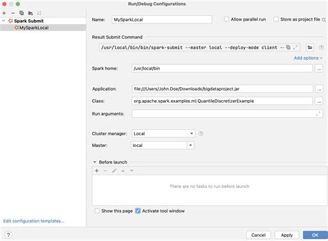Run Applications With Spark Submit PyCharm Documentation