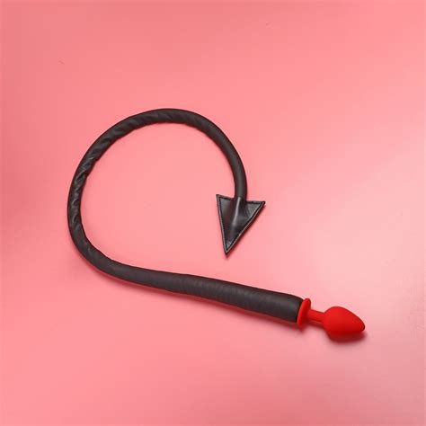 Devil Silicone Tail Butt Plug For Women And Men Long Tail Anal Plug With Rubber Plug For Role
