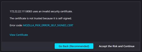 trust smartchords self signed certificate