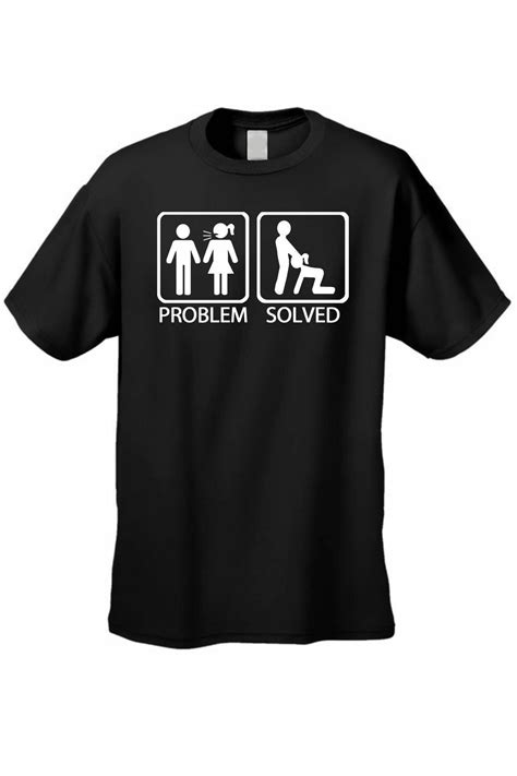 Mens Funny T Shirt 문제 해결 성인 구강 성교 유머 결혼 S 5xl Tee Top 반소매 티셔츠 무료 배송티셔츠 Aliexpress