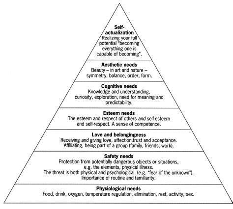 Maslow S Hierarchy Of Needs Group Worksheet