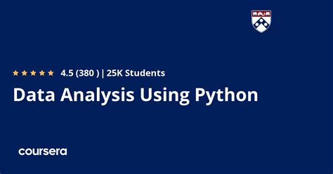 Data Analysis Using Python Coursera