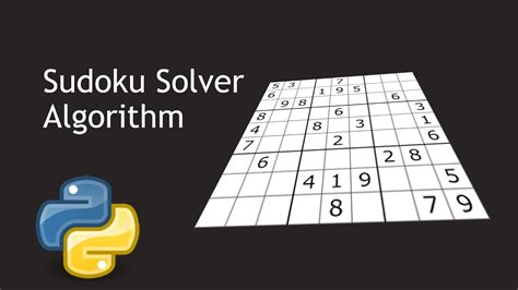 sudoku solver algorithm in python part 4 youtube