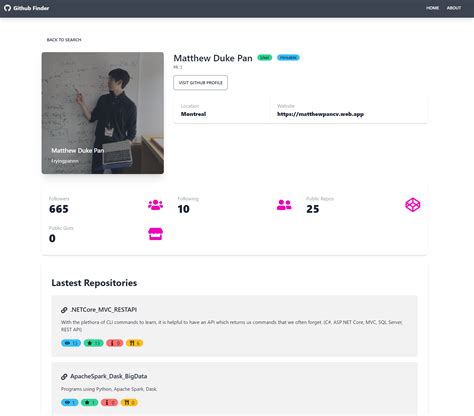 React App That Can Search And Display A GitHub Profile