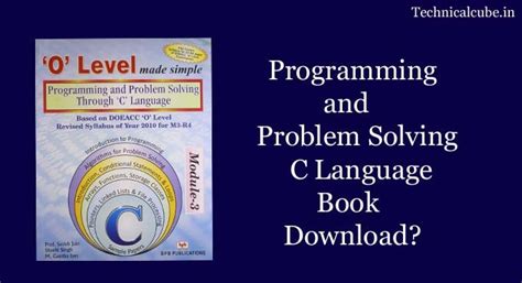 programming and problem solving through ‘c pdf download 2024