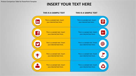 Product Comparison Table For PowerPoint Template Slidevilla