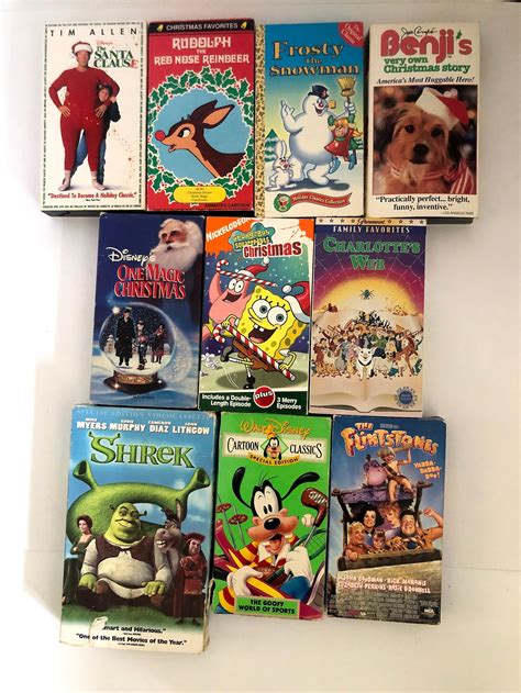 Vintage Vhs Tapes Disney Dr Seuss Christmas Classics Dreamworks Universal Paramont Christmas Etsy