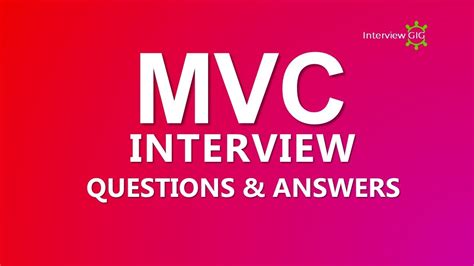 MVC Interview Questions And Answers Most Asked MVC Interview