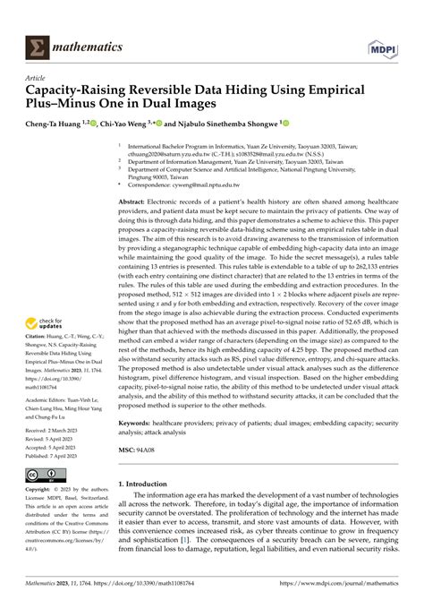 pdf capacity raising reversible data hiding using empirical plus minus one in dual images