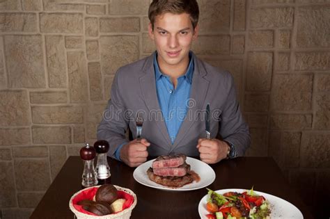 Eat A Beef Steak Stock Image Image Of Food Male Beef 32293313
