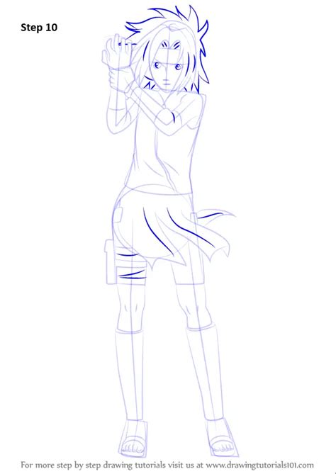 Learn How To Draw Sakura Haruno From Naruto Naruto Step By Step Drawing Tutorials