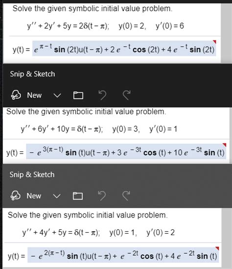solved solve the given symbolic initial value problem y