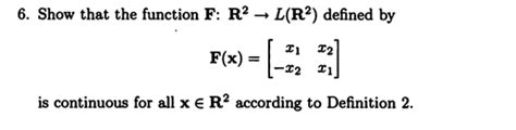 solved 6 show that the function f r2 → r2 defined by is