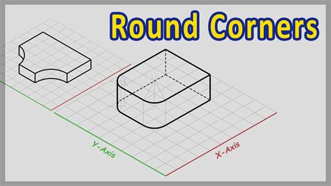 How To Draw Round Corners And Inverted Round Corners In Isometric View