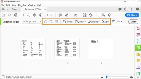 how to combine merge split extract replace and arrange pages in pdf files