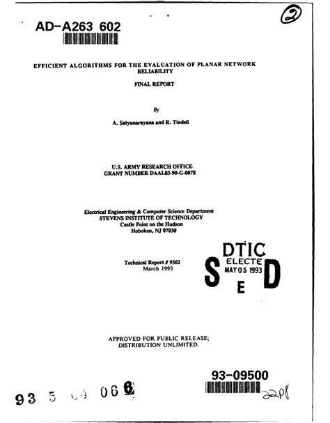 pdf efficient algorithms for the evaluation of planar network reliability