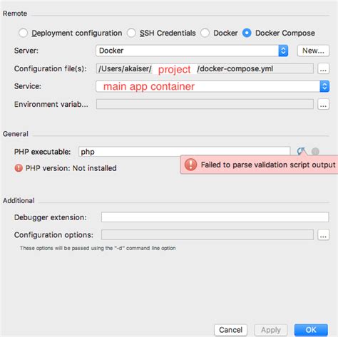 docker compose cli can t parse validation script output ides support intellij platform