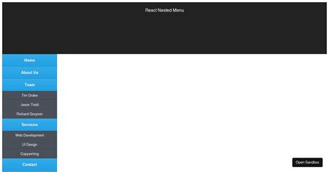 React Nested Menu Examples CodeSandbox