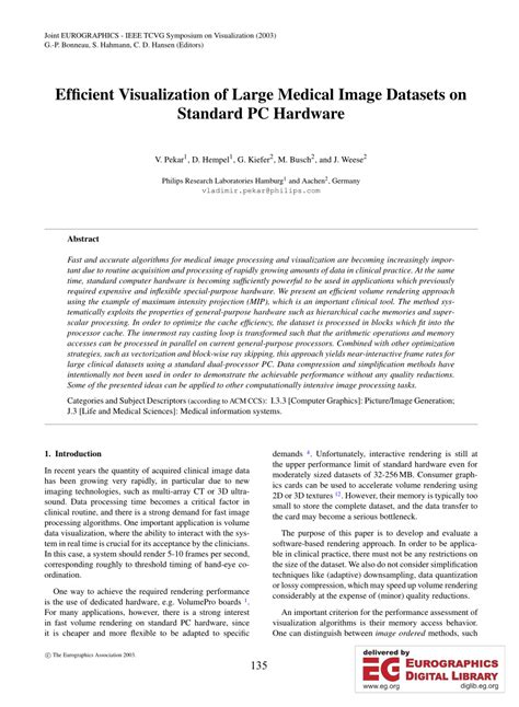 pdf efficient visualization of large medical image datasets on standard pc hardware