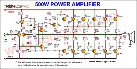 500W Power Amplifier Circuit Using C5200 A1943 D718 B688 TIP42