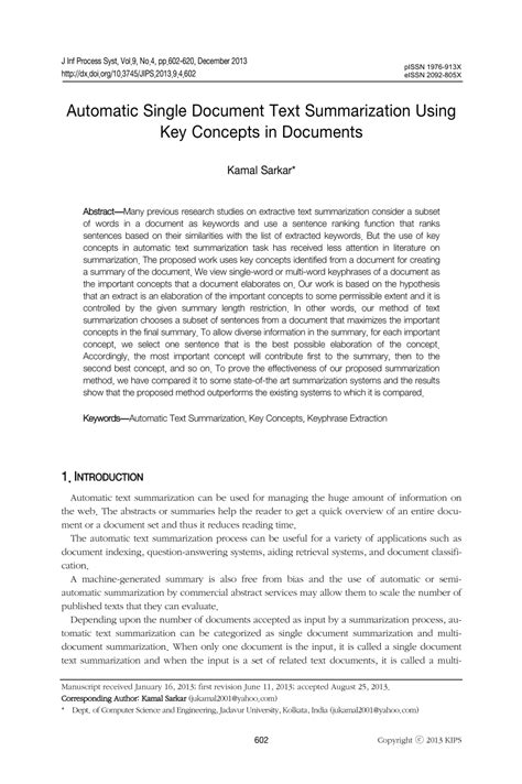 pdf automatic single document text summarization using key concepts in documents