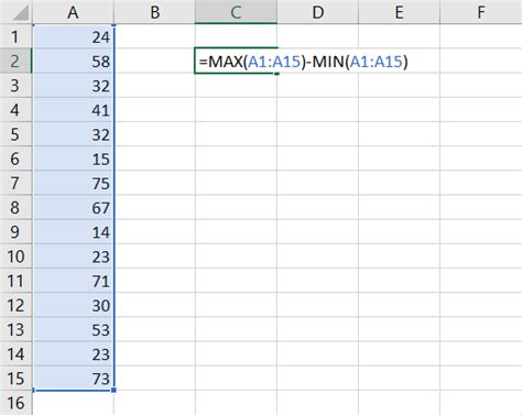 calculating range in excel macroption