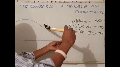 How To Construct A Triangle ABC Given The Altitude And Length Of Two
