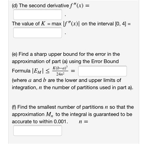 solved a use the midpoint rule with n 4 to approximate