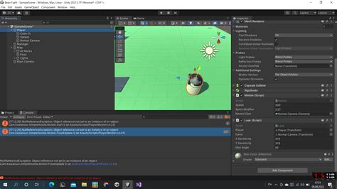 nullreferenceexception object reference not set to an instance of an object r unity3d