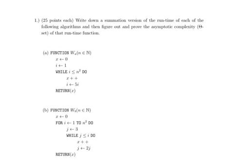 solved 1 25 points each write down a summation version
