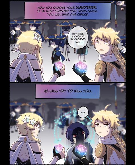 Lumine Aether Scaramouche And Wanderer Genshin Impact And 2 More Drawn By Kakaolikeslegs