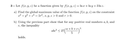 3 ﻿ let f x y z ﻿be a function given by