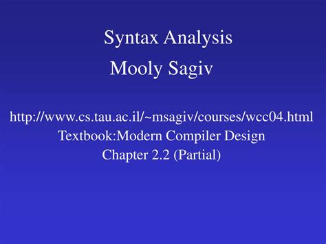 what is syntax analysis in compiler design opecsx