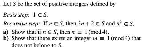 solved let s be the set of positive integers defined by