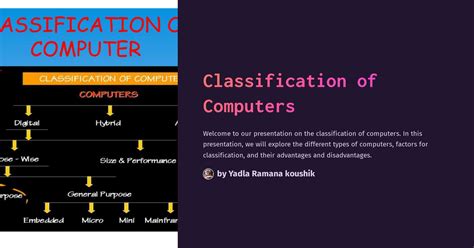 Classification Of Computers