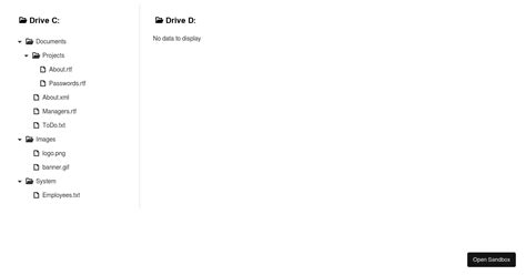 drag and drop for hierarchical data structure devextreme tree view codesandbox