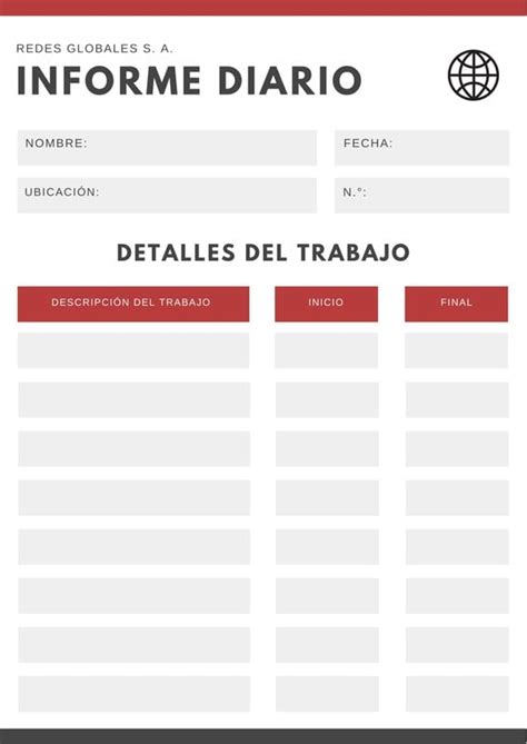 Plantillas Para Informes Diarios Gratis Canva