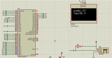 【e2492】基于stm32的oled温度采集源程序proteus仿真 stm32 stm8 索炜达电子
