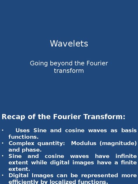 wavelets going beyond the fourier transform pdf wavelet basis linear algebra