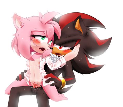 Rule 34 Amy Rose Anthro Anthro On Anthro Blush Bodily Fluids Breasts Duo Ear Blush