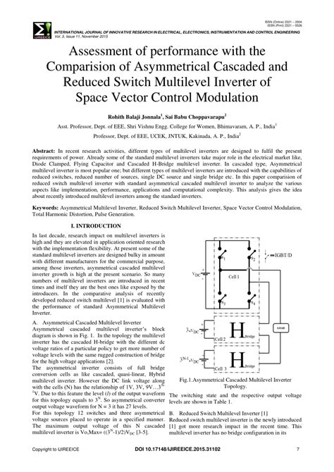 pdf assessment of performance with the comparision of asymmetrical cascaded and reduced switch
